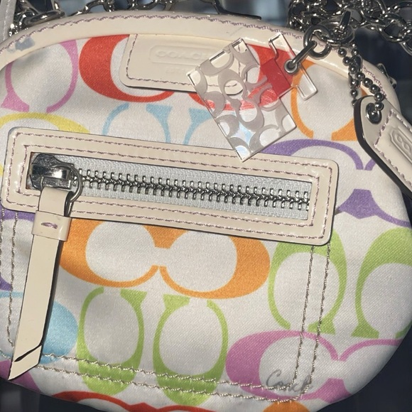 Coach | Bags | Coach Colorful Signature Mini Bag Wperfume Hang Tag ...
